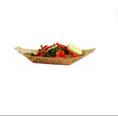 Chine Plat en bambou de bateau de cuvette en bambou naturelle biodégradable de feuille pour la partie à vendre