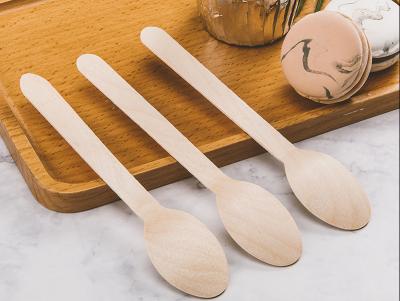 Chine vaisselle en bois jetable de partie de fourchettes et de cuillères d'ustensiles de consommation de 160mm Birchwood à vendre