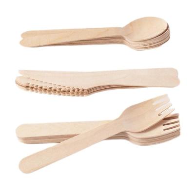 Chine couteaux d'ustensiles de 140mm et approvisionnements en bois jetables de cantine de fourchettes à vendre