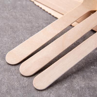 Chine couteaux d'ustensiles de 140mm et approvisionnements en bois jetables de cantine de fourchettes à vendre