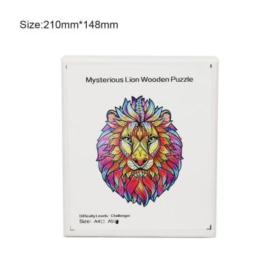 China 53g Lion Baby Building Blocks Wooden que empilha os jogos interativos animais da serra de vaivém à venda