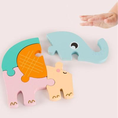 China Enigmas de serra de vaivém animais de madeira de Forest Wooden Block Puzzle Toys do equilíbrio do bebê 0.9cm à venda