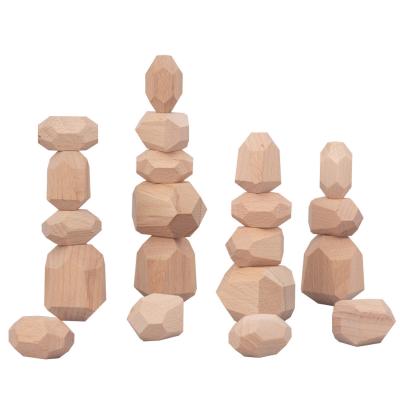 Cina Pietra di legno nordica di Montessori che impila i giocattoli di legno creativi del gioco in vendita