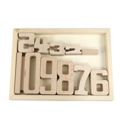 China Jenga-Spiel-hölzerne Bausteine Toy Number Montessori zu verkaufen