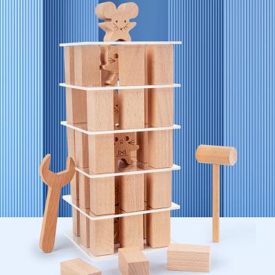 中国 子供の積み重ねられた固体マツ木のブロック 販売のため