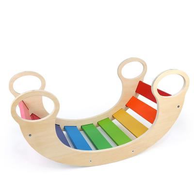Китай Рамка радуги Montessori младенца OEM деревянная взбираясь продается