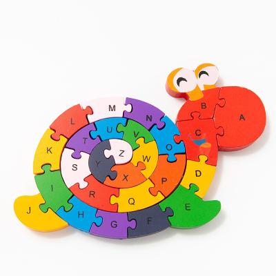 China Brinquedos de madeira do bloco de apartamentos para da tartaruga adiantada de Digitas dos caracóis da educação do bebê das crianças crianças de soletração cognitivas à venda