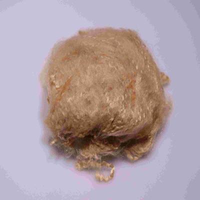 Brown Recycled Short Staple Fiber 64mm Low Melt PSF Polyester Material
