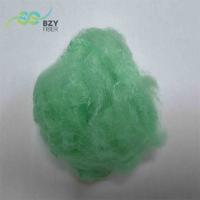 Quality Lightweight Green Dope Dyed Colored Polyester Fiber Nontoxic Fill For Padding for sale