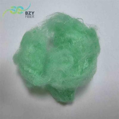 Recycled PET Polyester Staple Fibres Green 2.5D PSF For Yarns Production