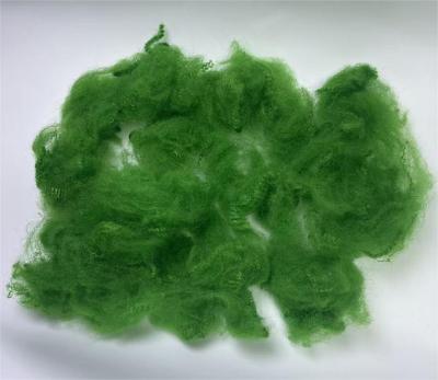 China Recycled Polyester Staple Fiber 4.5D 51mm Green with 0.4-0.5% Moisture Regain and Excellent UV Resistance for sale