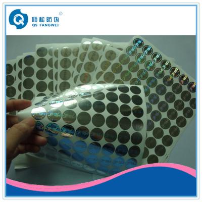 Cina Autoadesivi su ordinazione d'argento dell'ologramma, etichette impermeabili del vinile di sicurezza dell'ANIMALE DOMESTICO in vendita