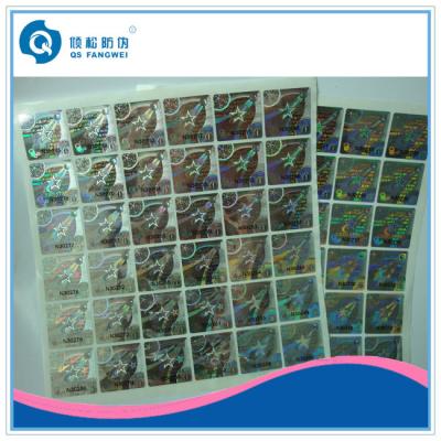 Cina autoadesivi dell'ologramma dell'arcobaleno 3D su un rotolo per tabacco/elettronico su ordinazione in vendita