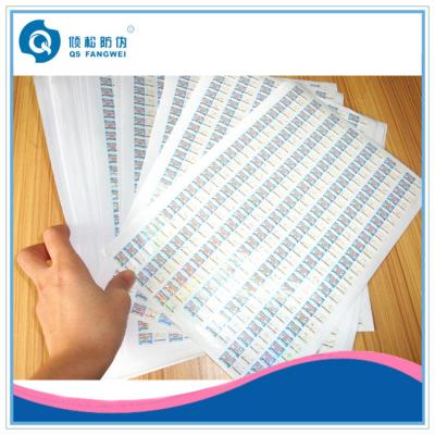 Cina Etichette autoadesive stampate plastica anti-contraffazione, colore di Pantone in vendita