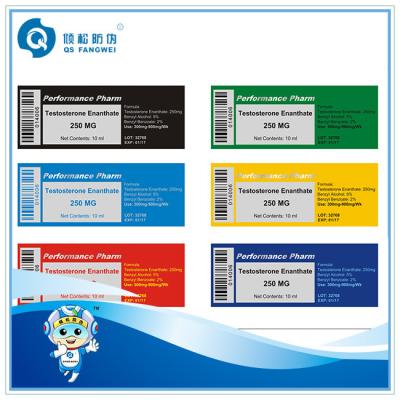 China Wasserdichter selbstklebender Plastik CMYK/Vinyl/HAUSTIER Folie stempelten Aufkleber der Phiolen-10ml mit Acrylkleber zu verkaufen