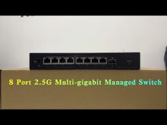 8-Port 2.5G Fanless Light Managed Desktop PoE Switch με 1*10G SFP Uplink OEM/ODM