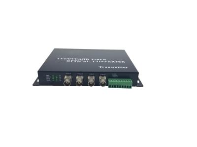 Cina ricetrasmettitore ottico della fibra di 4-Ch 1080P AHD CVI TVI, video riempitivo ottico di HD con i dati inversi RS485 per la macchina fotografica del CCTV PTZ in vendita
