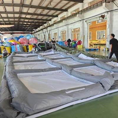 Commercial Inflatable Event Tent with Reinforced Grey Air Frame White Fabric Walls Windows and Modular Large Capacity Layout product view