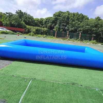 Blue and White Inflatable Covered Pool with Arched Sunshade Canopy Reinforced Airtight Frame and Custom Size for Outdoor Events product view