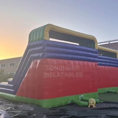 Commercial Colorful Double Lane Inflatable Slide Set with High Side Walls Climbing Steps and Safety Landing Area for Events and Rentals product view