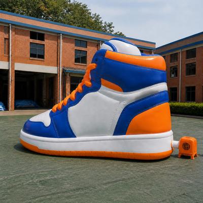 Custom Giant Inflatable Sneaker Advertising Model with Detailed Laces Full Color Printing and Brand Logo - side perspective view