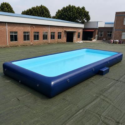 Modular Commercial Inflatable Swimming Pool with Reinforced Airtight Walls Non Slip Floor and Custom Size - front three-quarter view