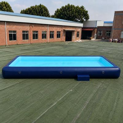 Modular Commercial Inflatable Swimming Pool with Reinforced Airtight Walls Non Slip Floor and Custom Size - rear and support structure view