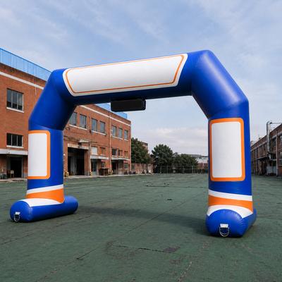 Custom Commercial Inflatable Marathon Finish Arch with Sponsor Panels Stable Base and Full Color Printing - front three-quarter view