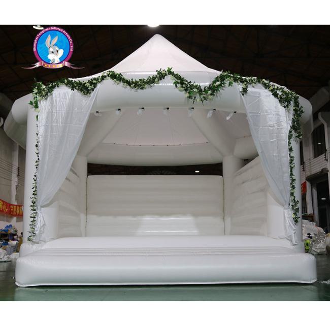 white wedding inflatable bounce house product view 3