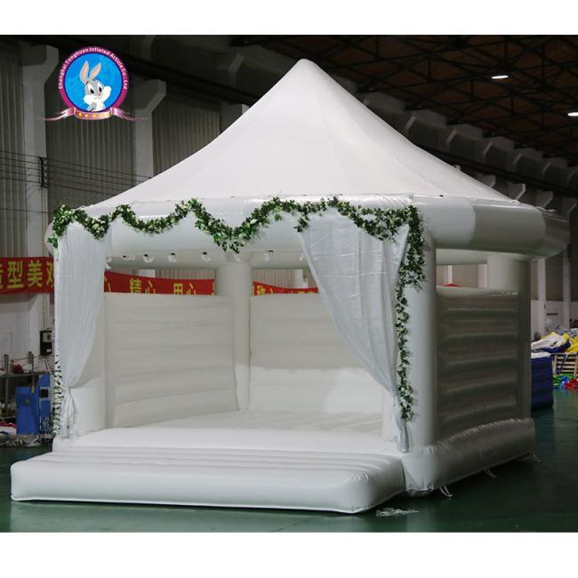 white wedding inflatable bounce house product view 4