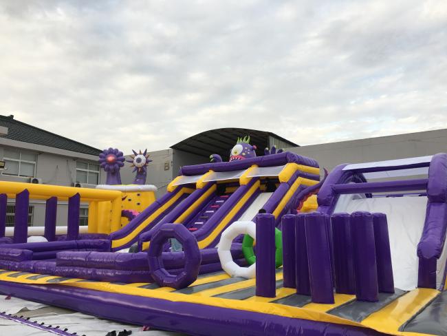 Monster Theme Giant Inflatable Amusement Park with Double Slide product view 3