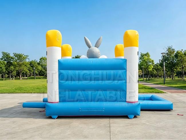 · Commercial kids inflatable bouncer with rabbit character design for schools parks and play centers