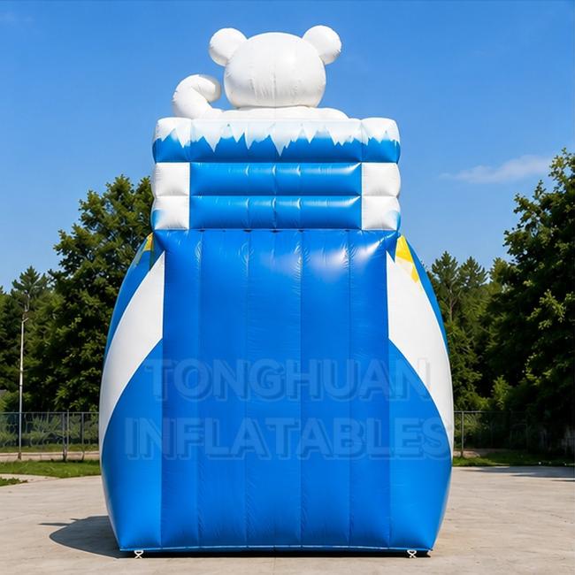 commercial glacier theme inflatable slide for schools camps parks and family centers
