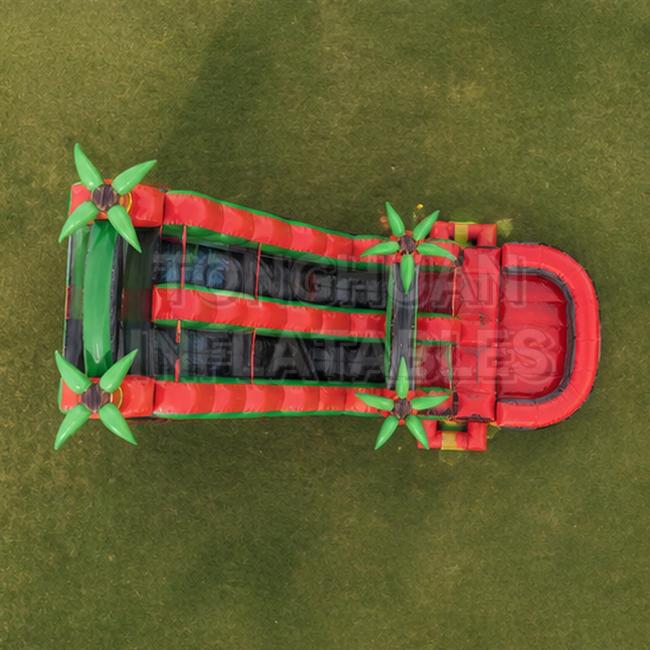 custom palm tree inflatable water slide for rental business