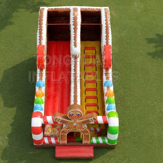 custom Christmas inflatable slide for holiday events