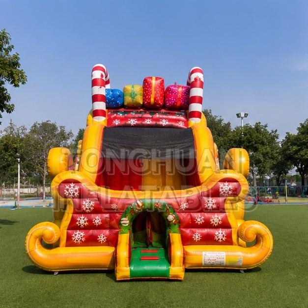 custom Christmas inflatable slide for holiday festivals