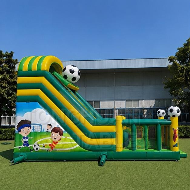 sports inflatable slide with bounce house