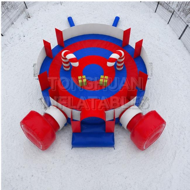 custom santa inflatable jump house for holiday rentals