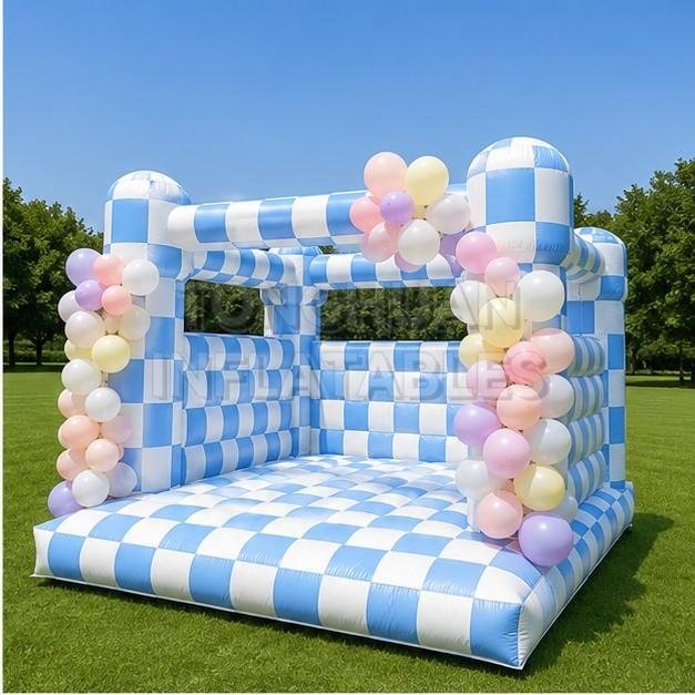 pastel inflatable bounce house