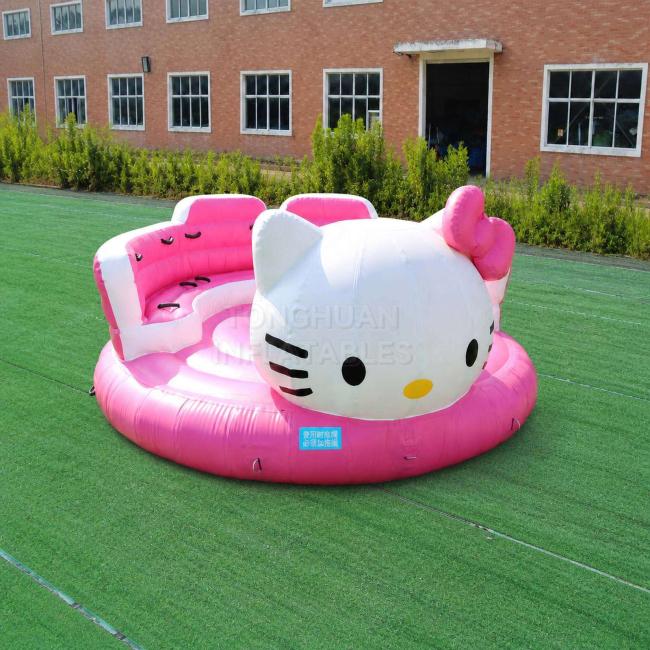 Custom Pink Cartoon Cat Inflatable Towable Boat