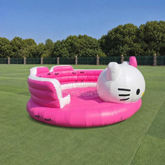 Pink Inflatable Towable Raft with High Side Walls