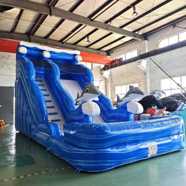 Blue Whale Inflatable Water Slide_01B