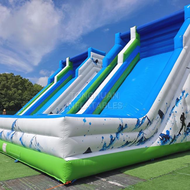 Custom K2 inflatable slide side view with commercial grade PVC construction