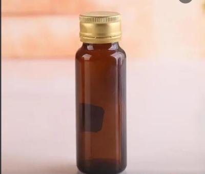 China 500ml botella líquida oral de cristal Brown Amber Round en venta