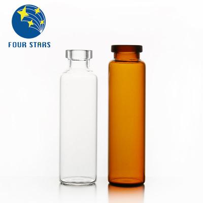 China Frascos de cristal ISO15378 del pequeño tapón de tuerca líquido oral de Ámbar Vidrio Bottles 20ml en venta