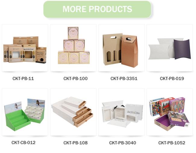 Custom designed hat embossed cardboard gift box with lid