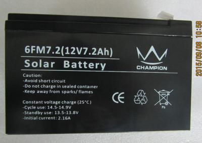 Cina batterie al piombo caricantesi nere del ciclo profondo 6fm7.2 con solare in vendita