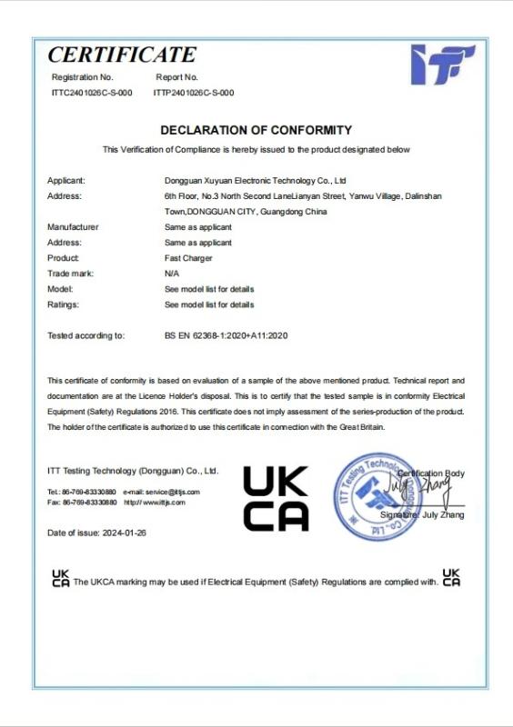Quality certification - Dongguan Xin Xuyuan Electronic Technology Co., LTD