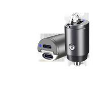 Quality 30W 2C Mini Metal Car Charger Multiple Protections Vehicle Fast Charging Adapter for sale
