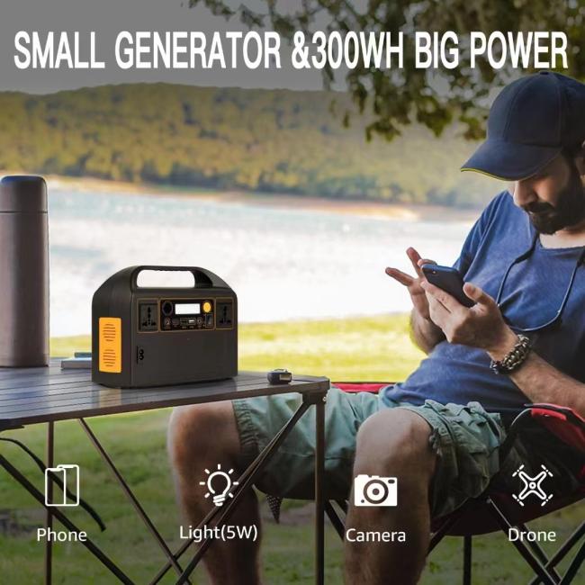 300W Portable Power Station charging ports